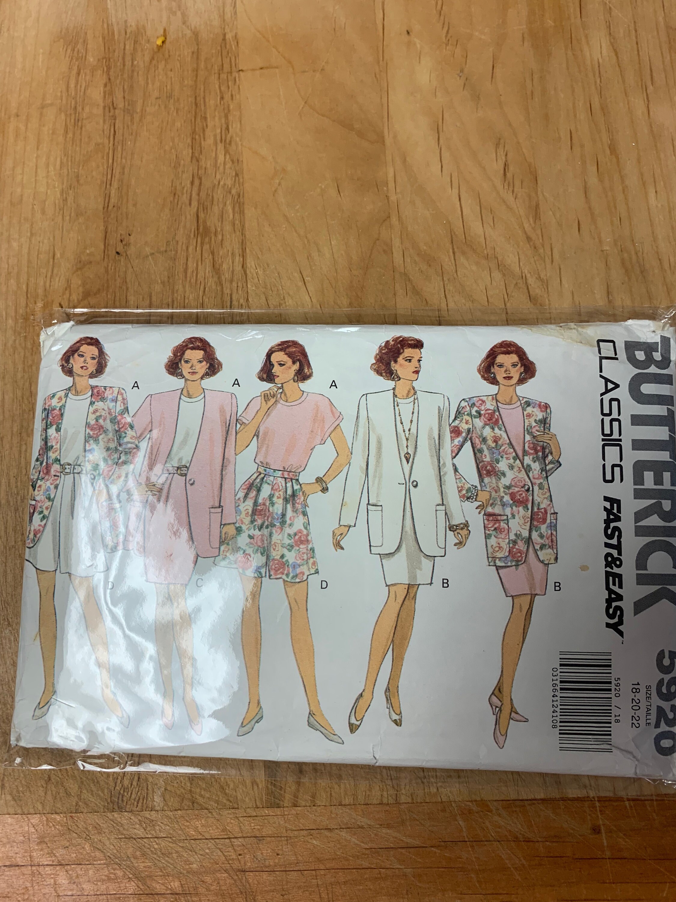 Butterick 1990's Classic Wardrobe Sewing Patterns | Etsy