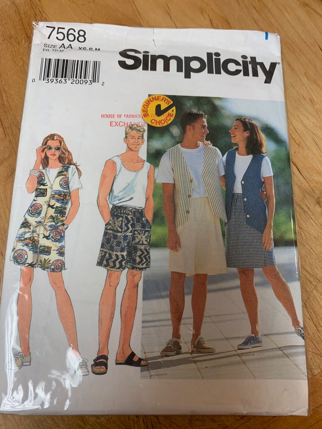 Simplicity Unisex 7568 Sewing Pattern - Etsy