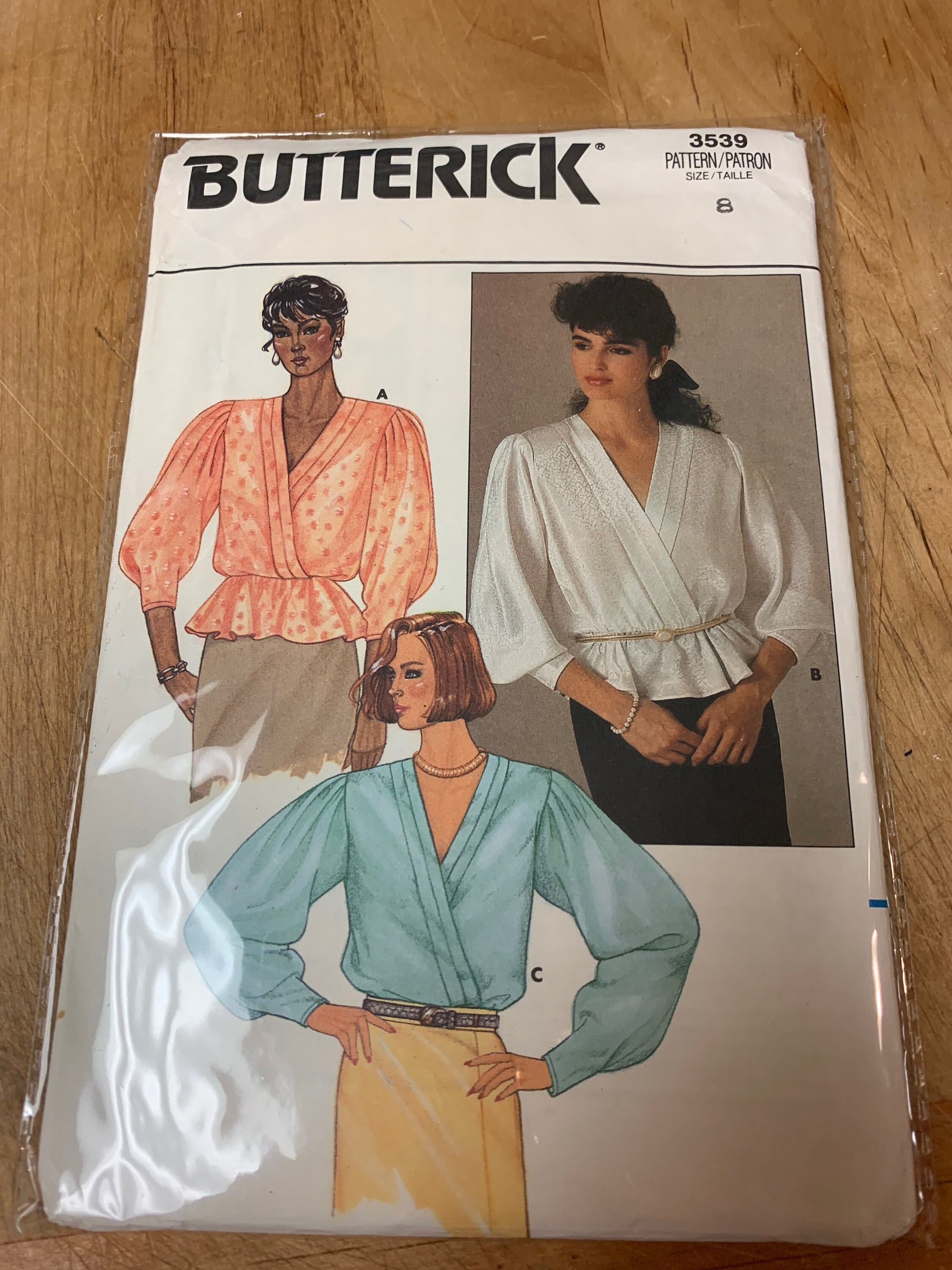Butterick 1980's Blouses Sewing Patterns | Etsy