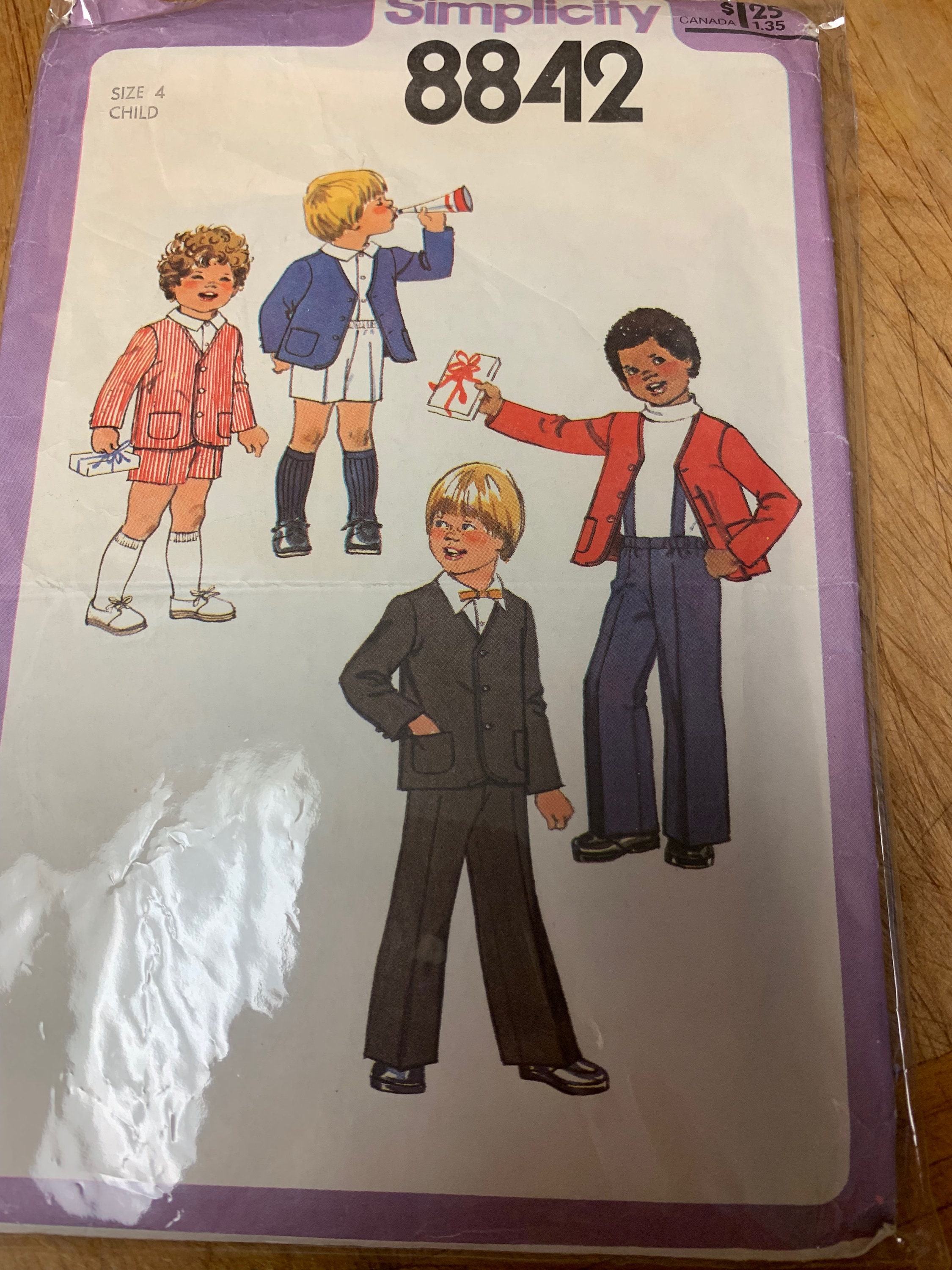 Simplicity Boy 8842 Sewing Pattern Fiber Arts Art & Collectibles Sewing ...