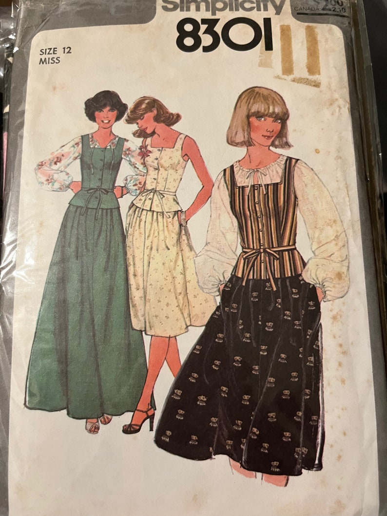 Various Cottagecore/prairie/boho Sewing Patterns Size 12 1 - Etsy