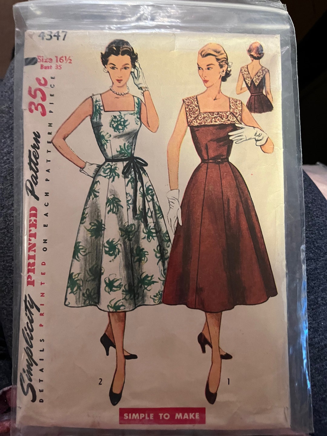 Simplicity 4347 Sewing Pattern - Etsy