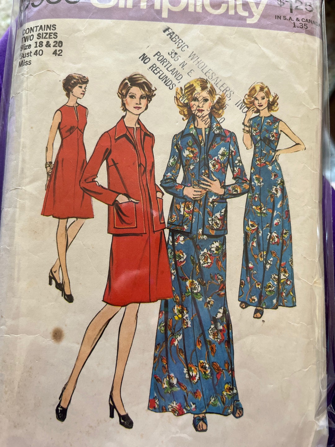 Simplicity 6559 Sewing Pattern - Etsy