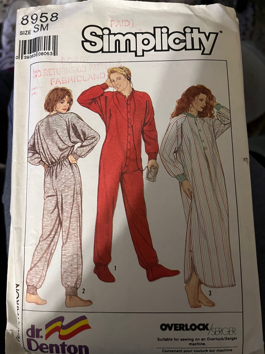 Simplicity Unisex 8958 Sewing Pattern - Etsy