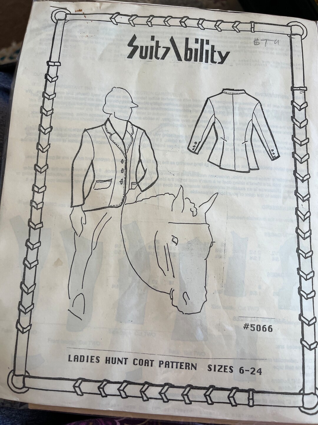 Various Riding/hunt Coat Sewing Patterns - Etsy