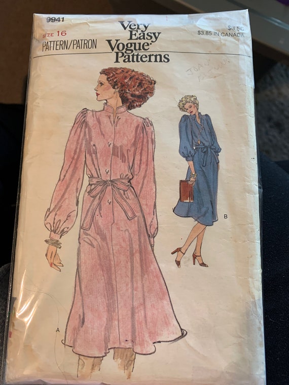 Vogue 9941 Sewing Pattern | Etsy