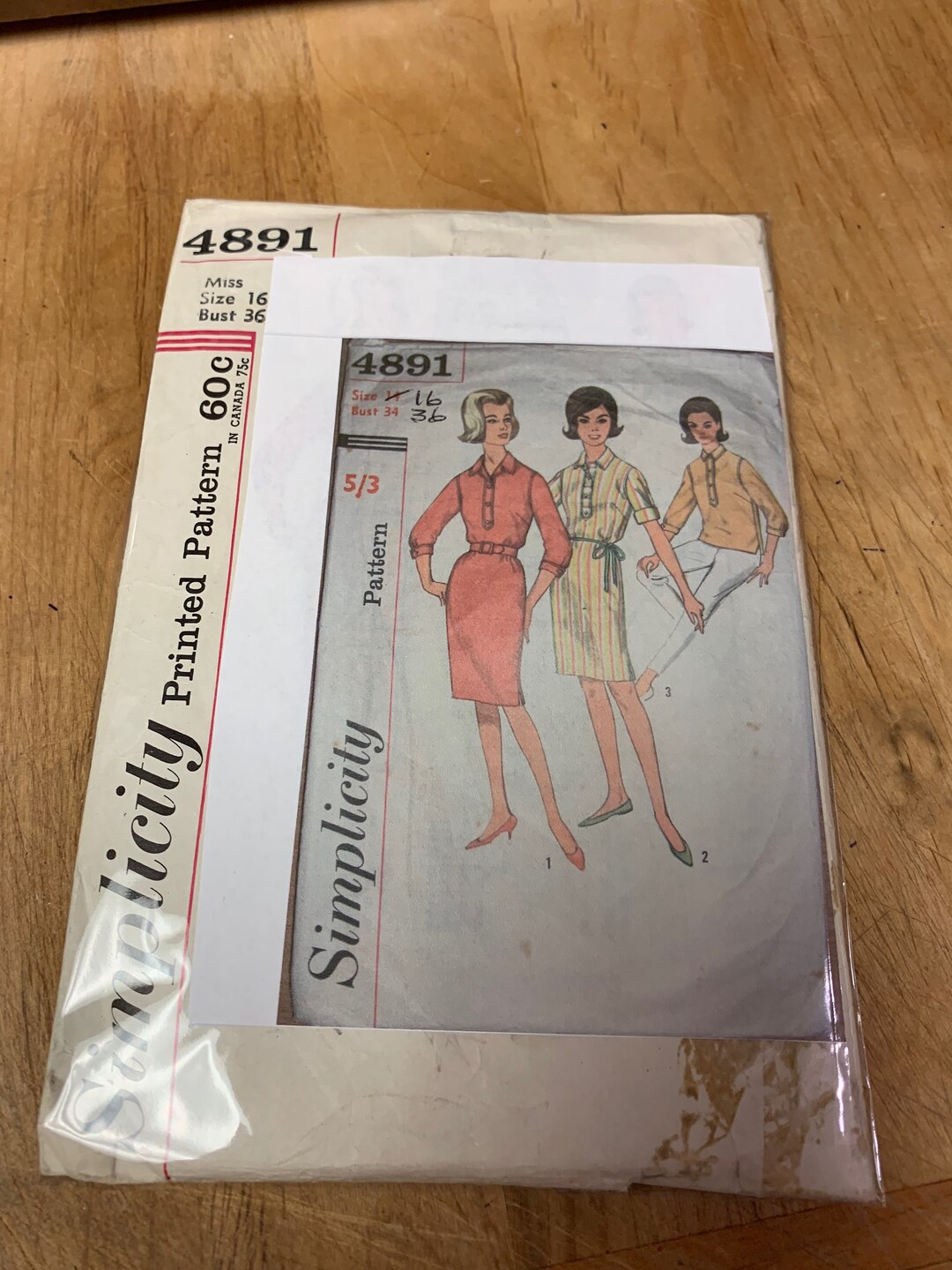 Simplicity 4891 Sewing Pattern - Etsy