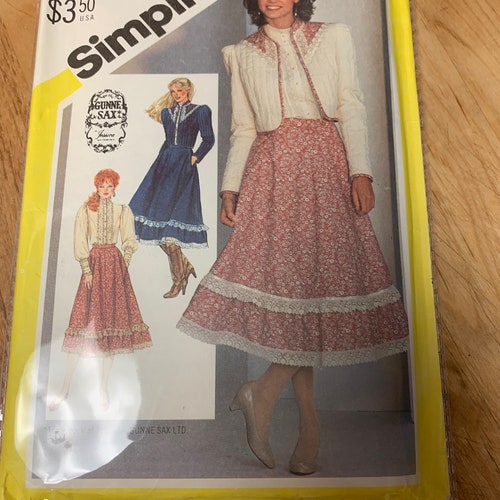 Tracing COPY of Vintage Simplicity 5361 Gunne Sax Sewing | Etsy Australia