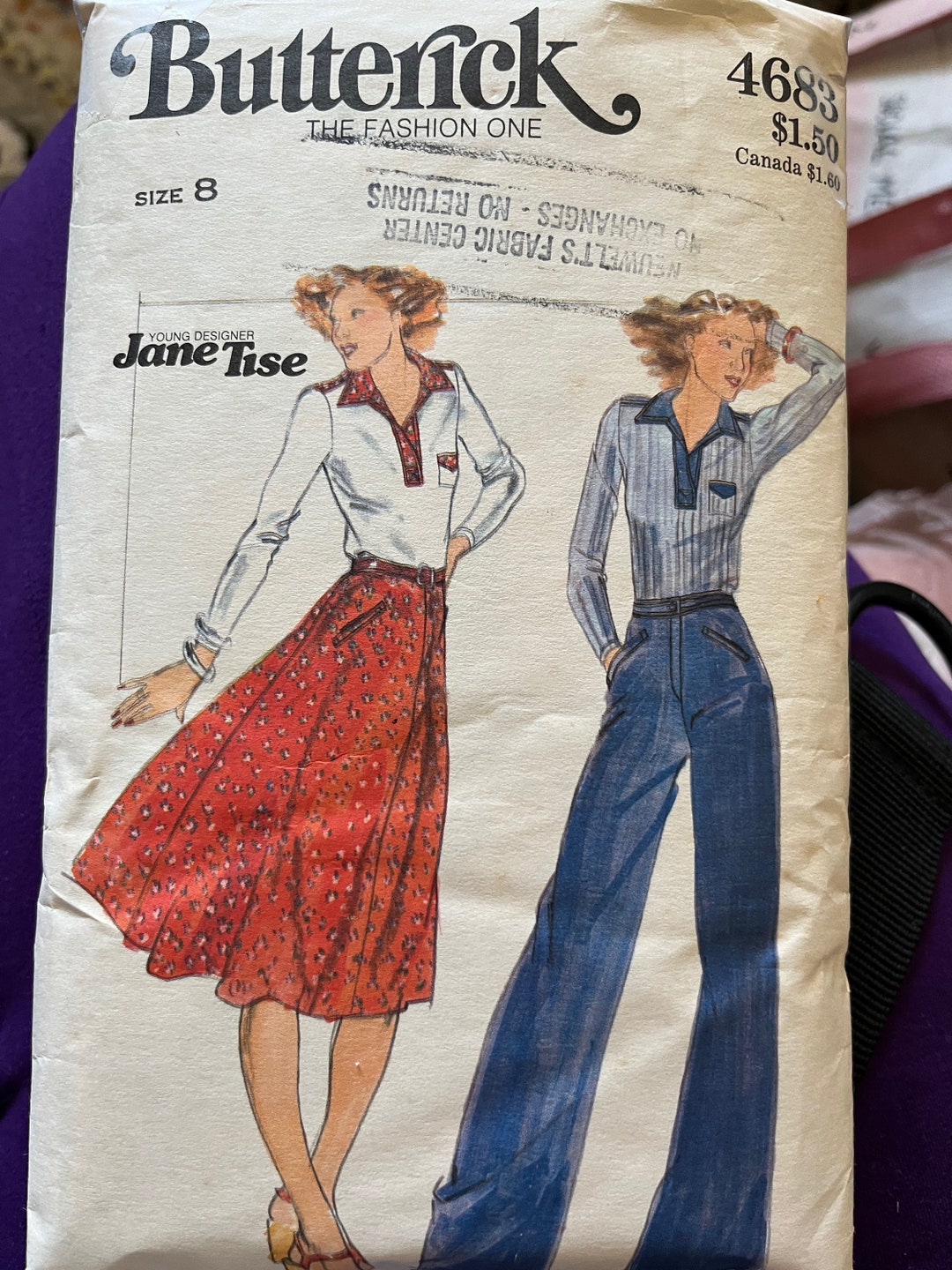 Butterick Jane Tise 4683 Sewing Pattern - Etsy