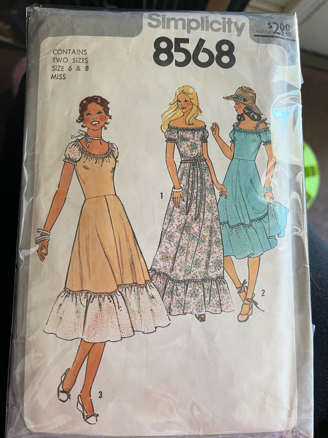 Simplicity Cottagecore/prairie/boho 8568 Sewing Pattern - Etsy