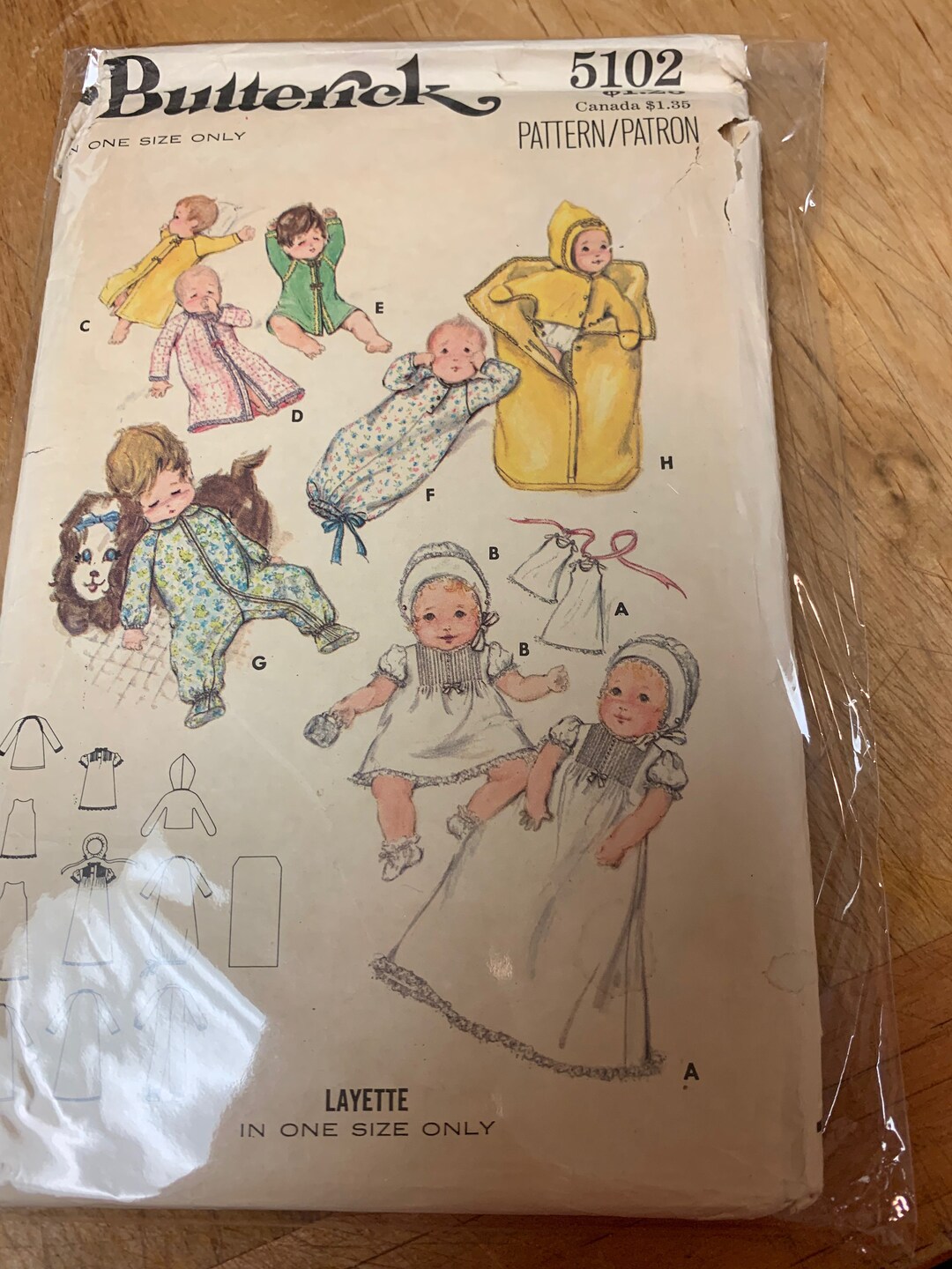 Butterick Baby NB 5102 Sewing Pattern - Etsy