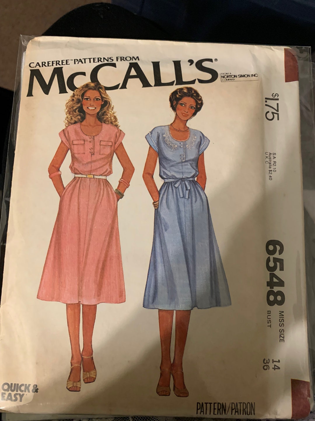 Mccall's 6548 Sewing Pattern - Etsy