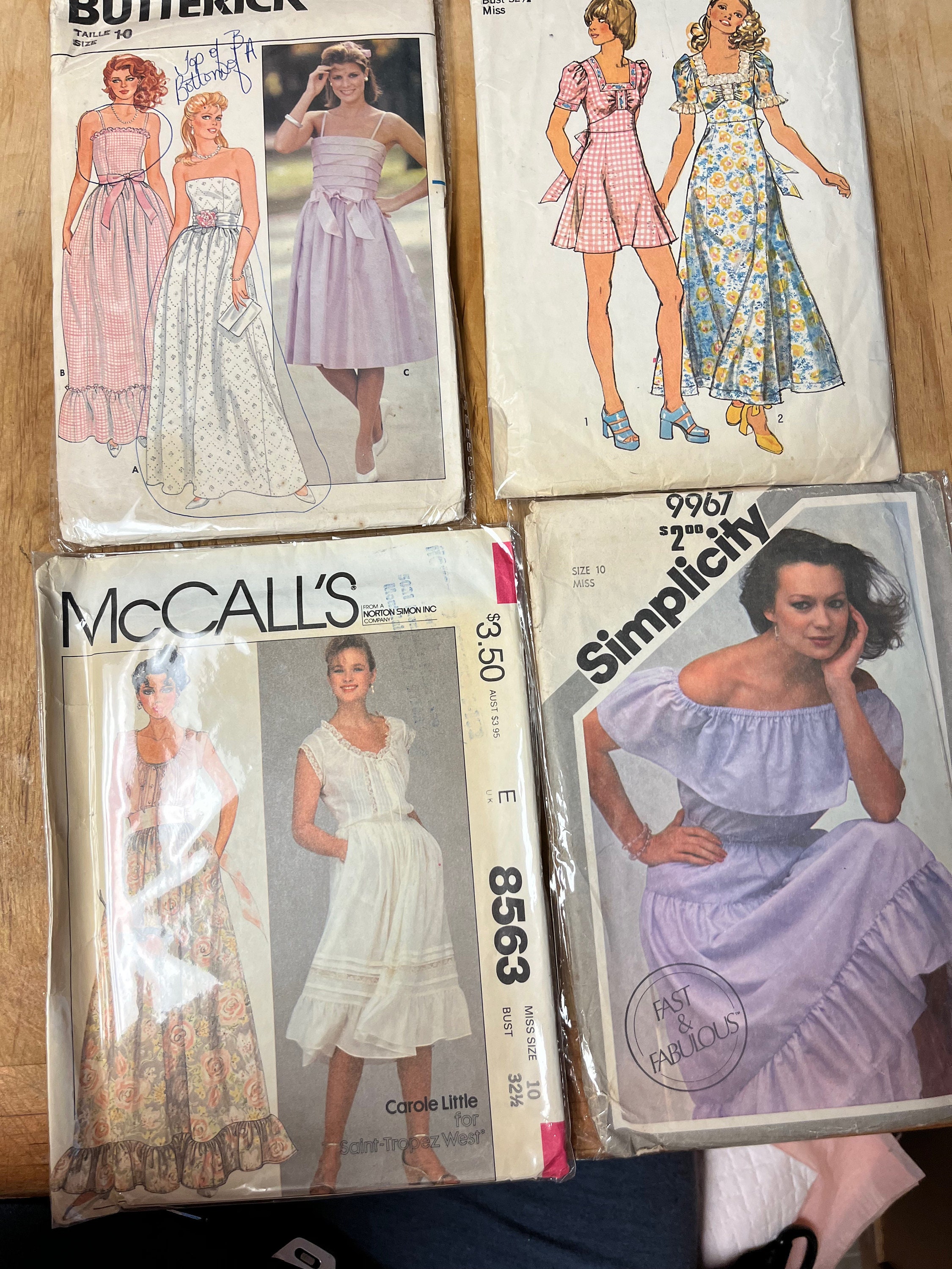 Various Cottagecore/prairie/boho Sewing Patterns Size 10 2 - Etsy