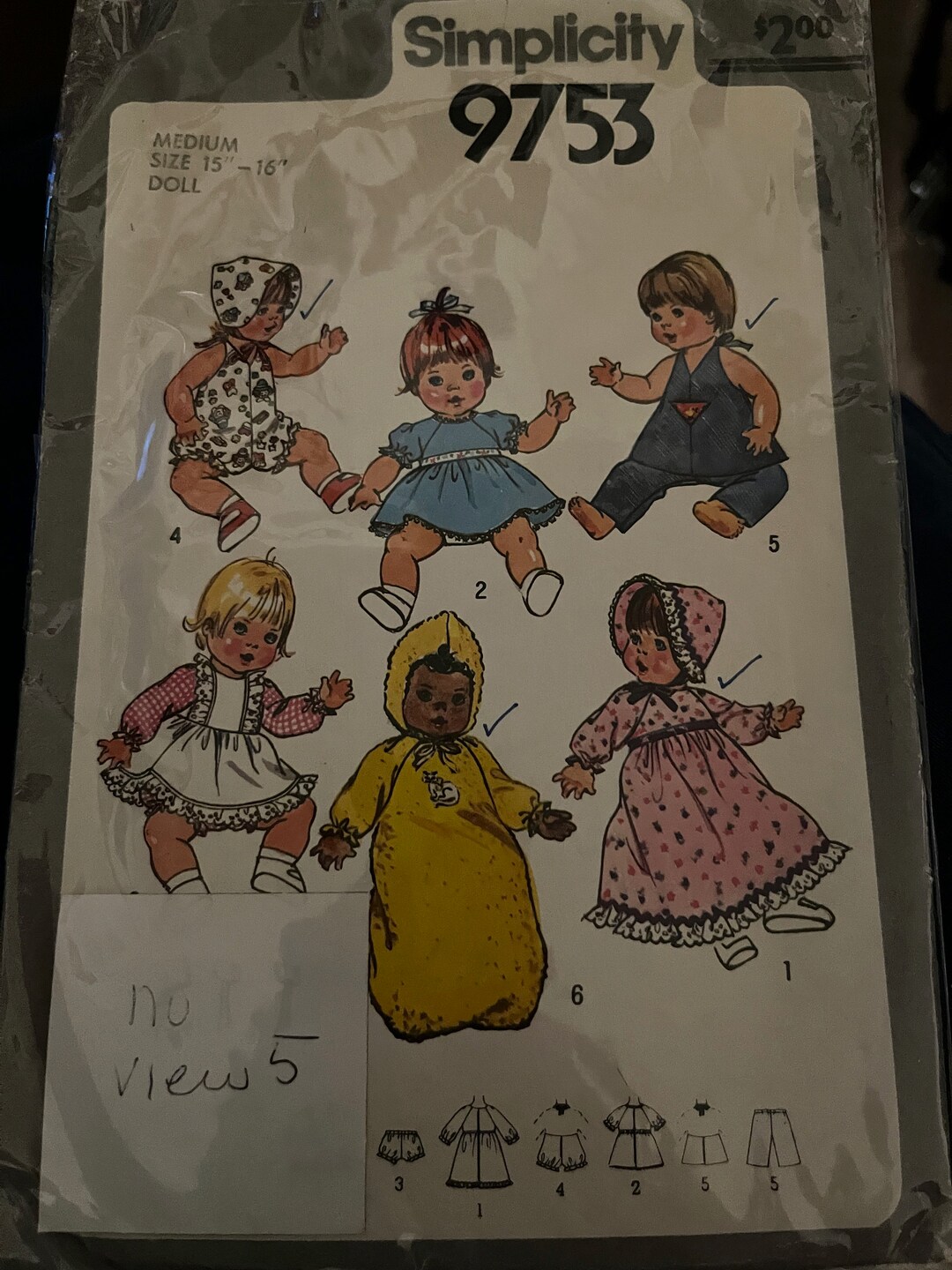 Simplicity Craft Baby Doll Clothes 9753 Sewing Pattern - Etsy