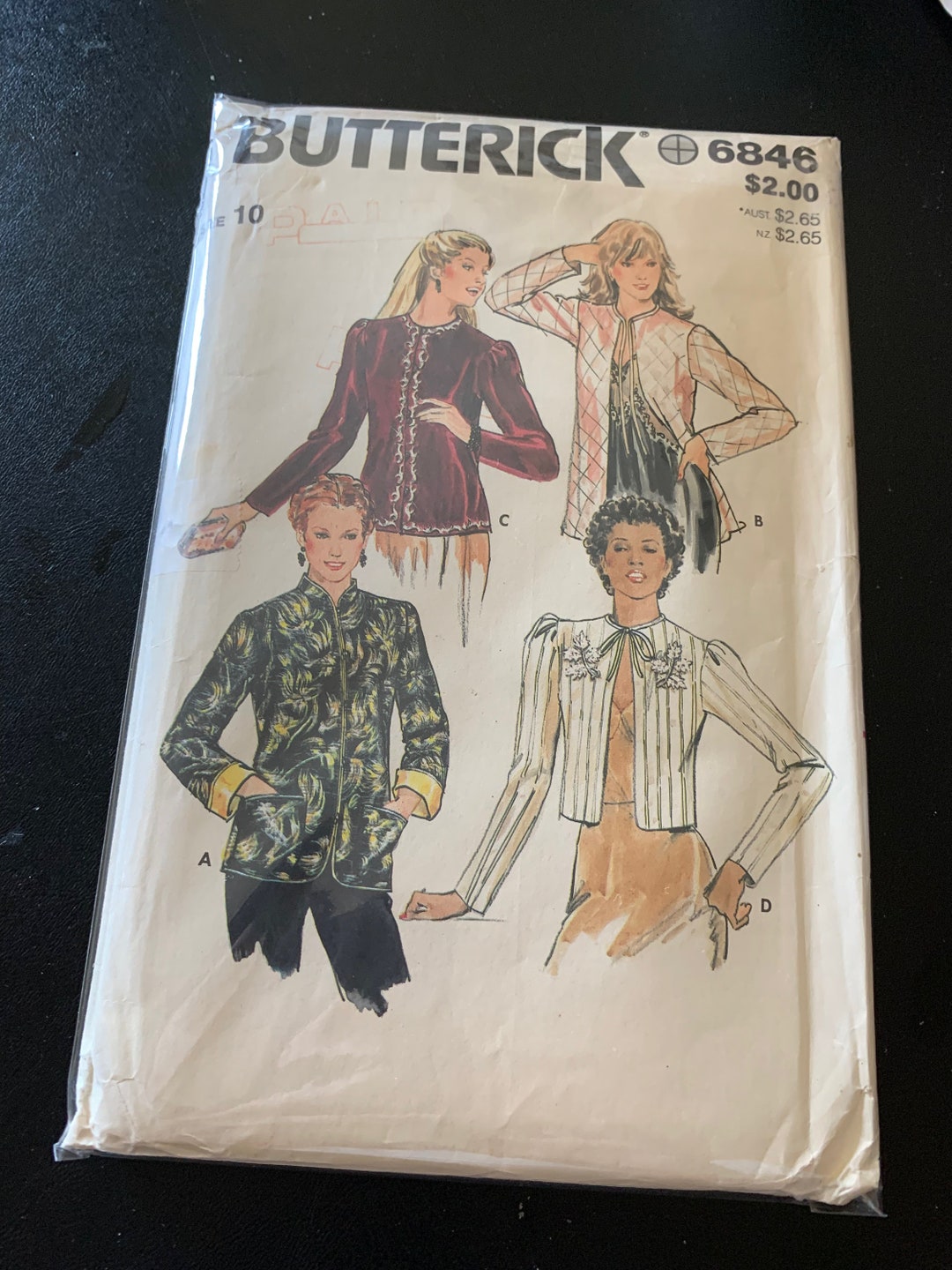 Butterick 6846 Sewing Pattern - Etsy