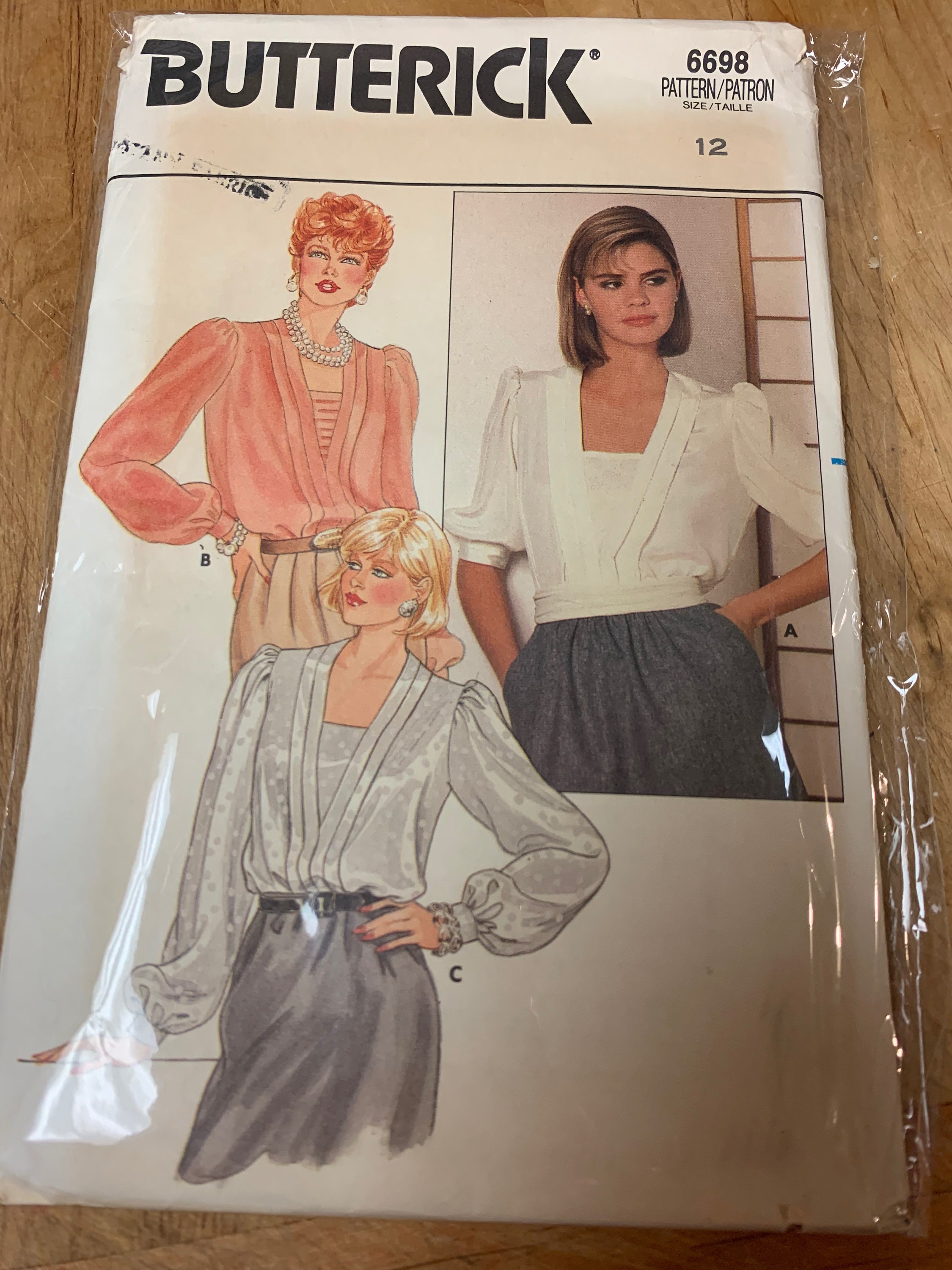 Butterick 1980's Blouses Sewing Patterns | Etsy