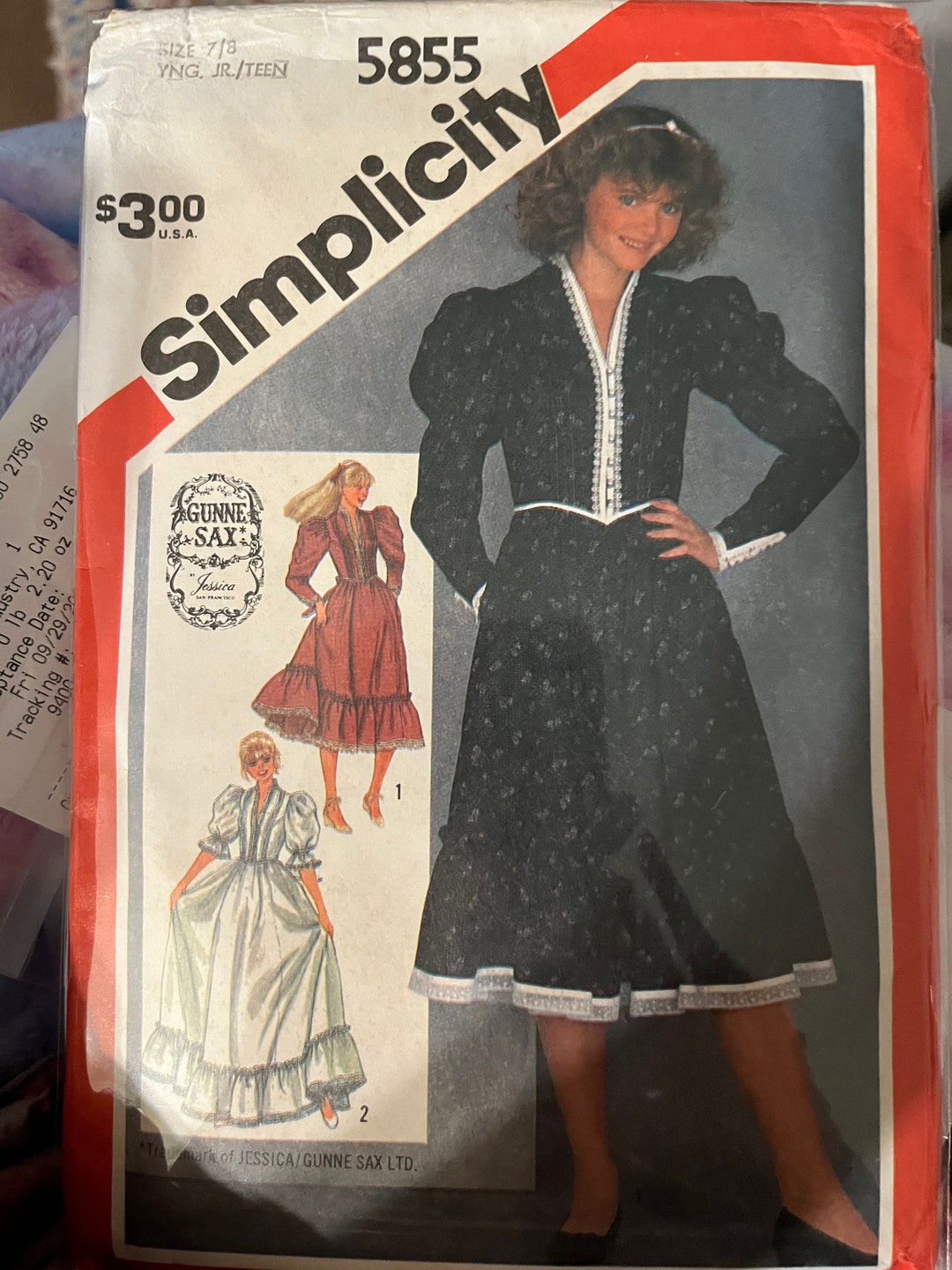 Simplicity Gunne Sax 5855 Sewing Pattern - Etsy