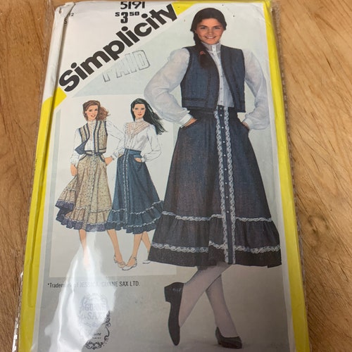 Tracing COPY of Vintage Simplicity 5361 Gunne Sax Sewing | Etsy Australia