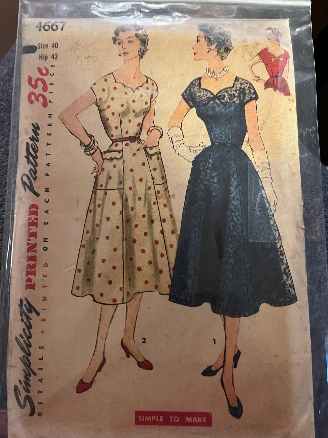Simplicity 4667 Sewing Pattern - Etsy