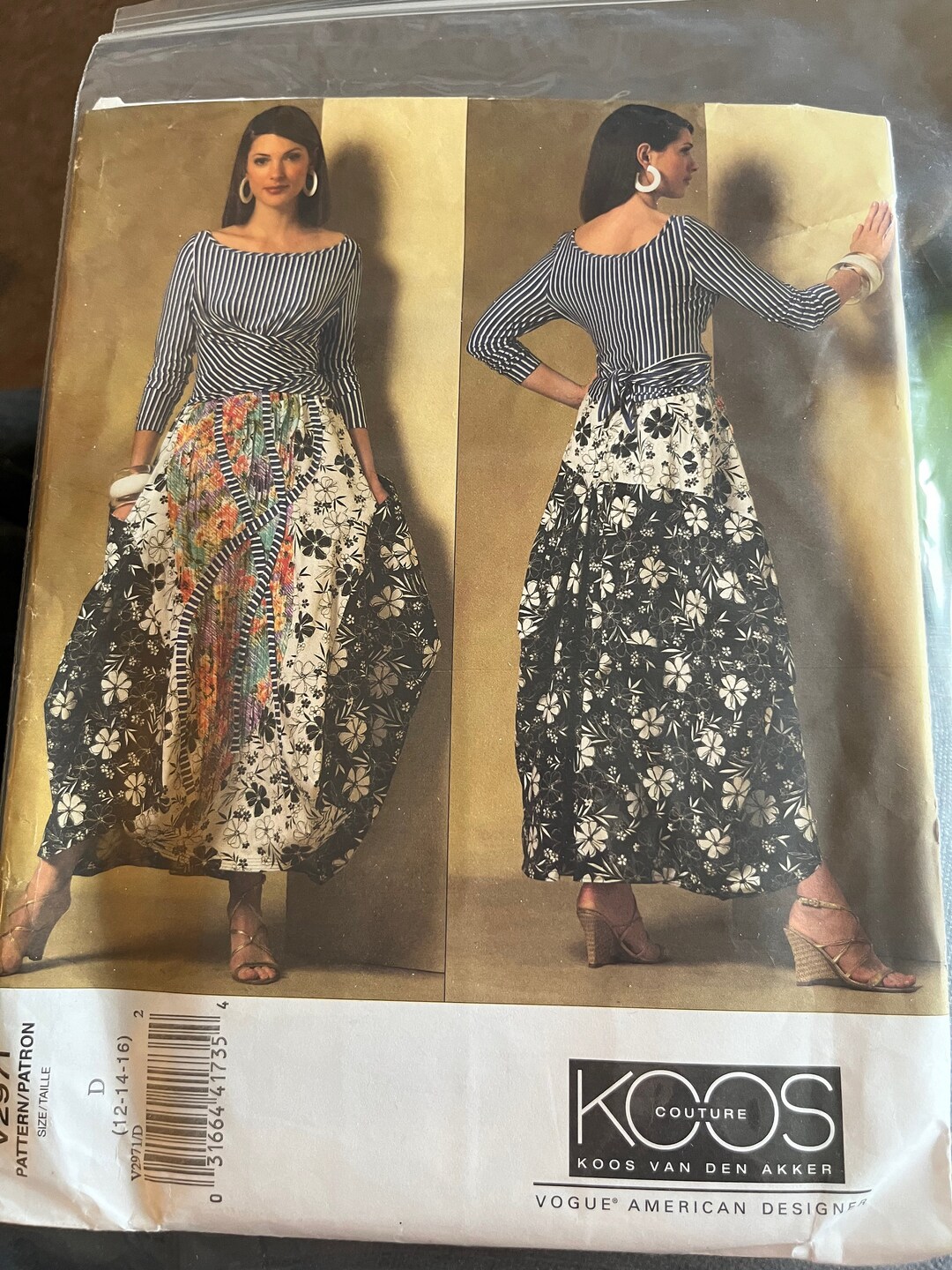 Vogue Koos Van Den Akker V2971 Sewing Pattern - Etsy