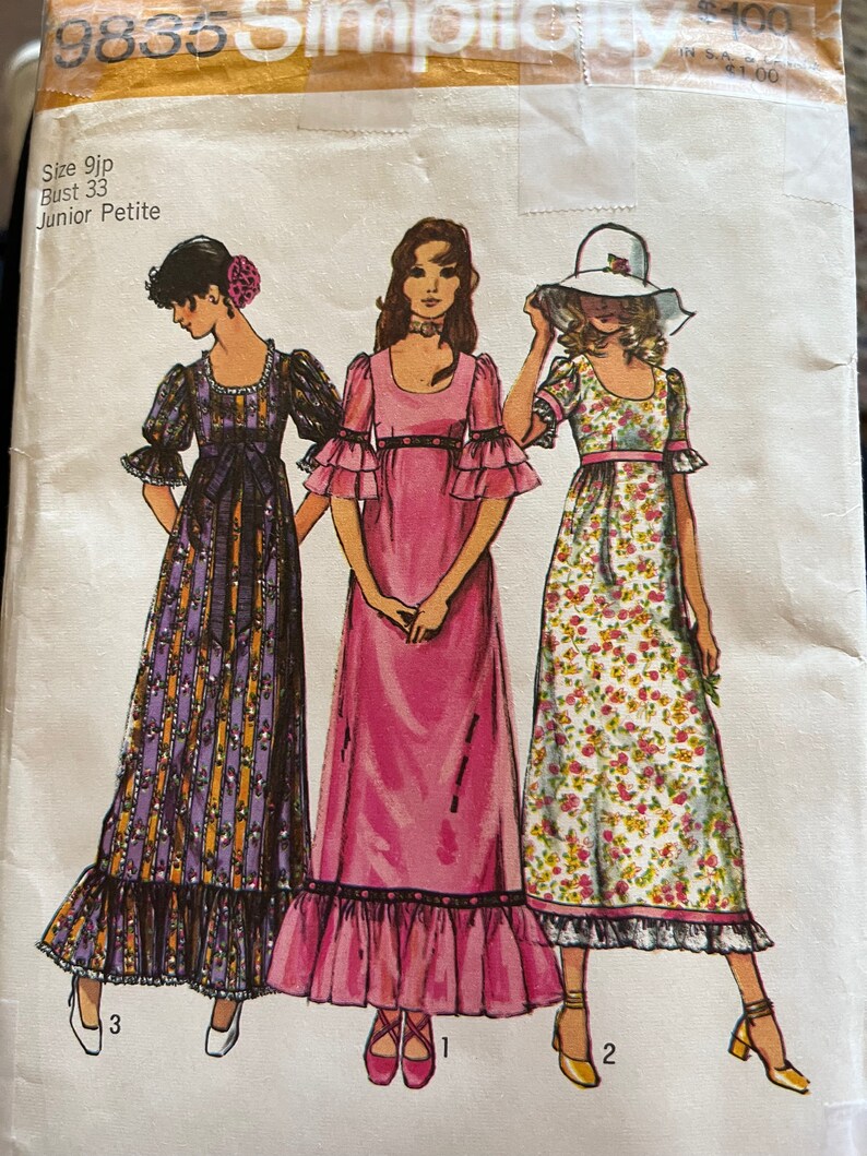 Simplicity Cottagecore/prairie/boho 9835 Sewing Pattern - Etsy