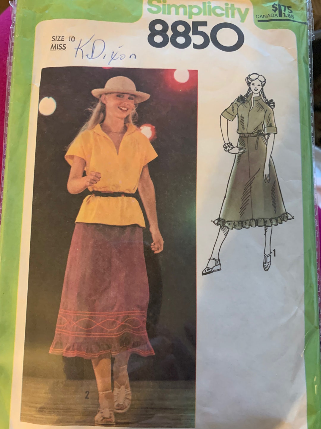 Simplicity 8850 Sewing Pattern - Etsy