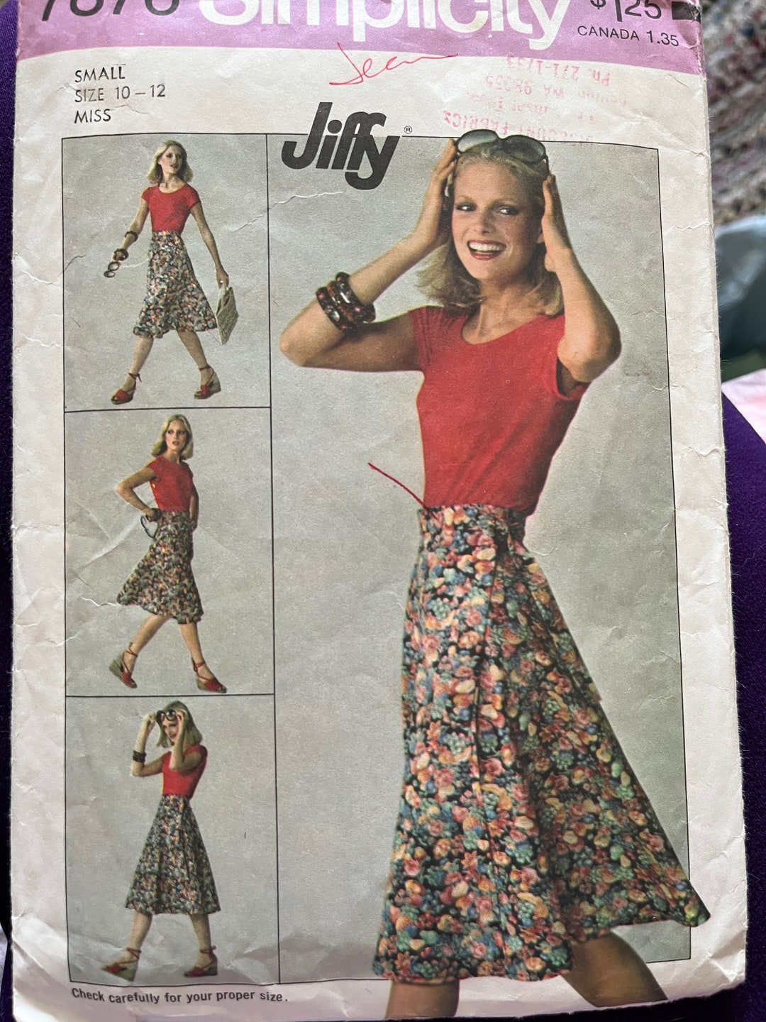 Simplicity 7876 Sewing Pattern - Etsy