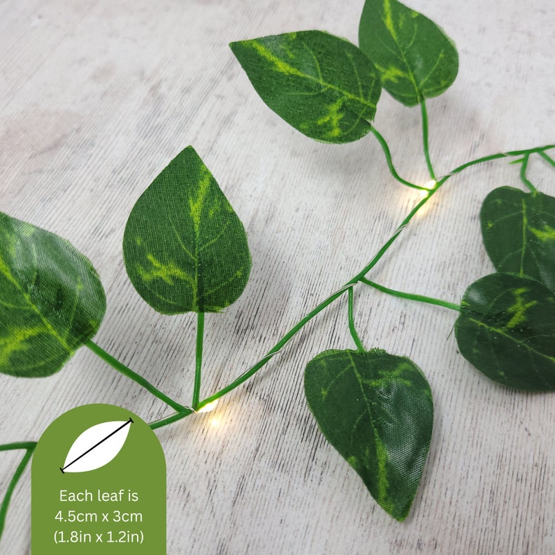 Extra Long Ivy Fairy Lights - Boho Bedroom String Lights - Rustic ...