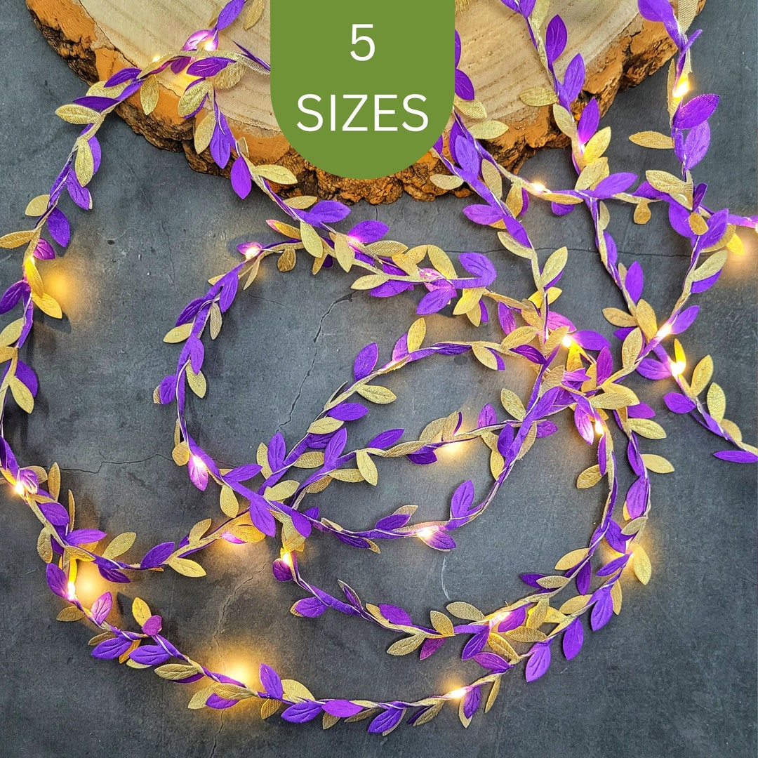 Purple & Gold Fairy Lights - Lavender Wedding Table Decor - Mauve ...