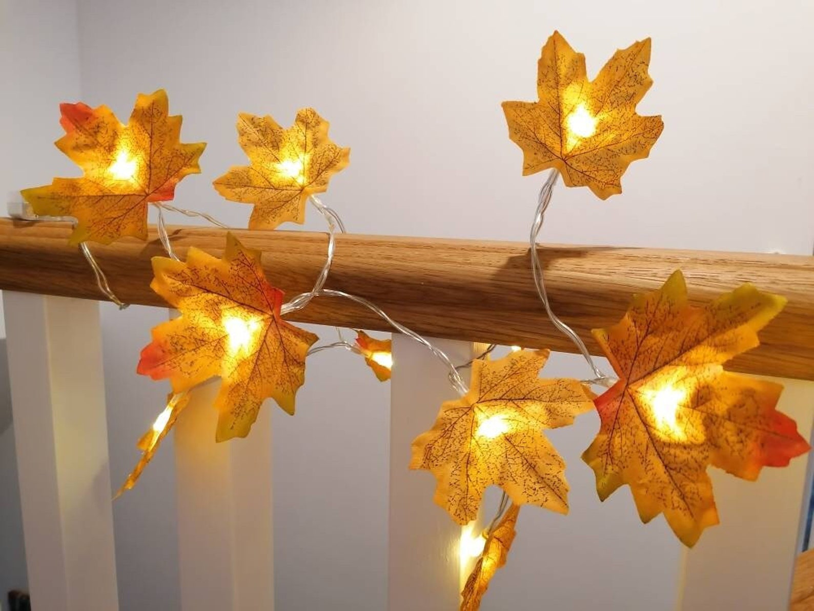 Autumn Decor Fairy Lights 1-5m Autumn Leaves Wedding | Etsy UK