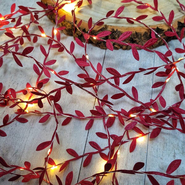 Dark Red Fairy Lights - Etsy UK