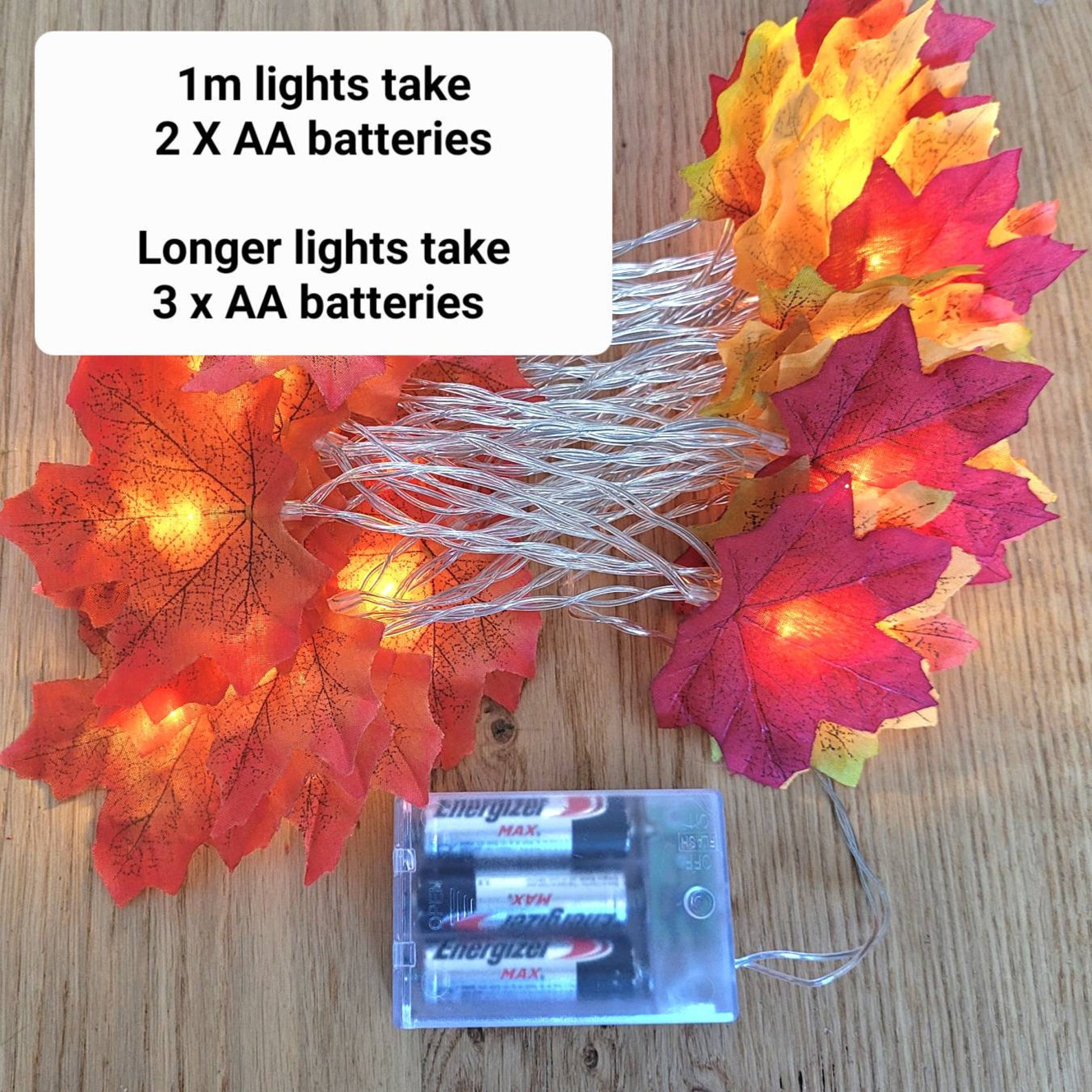 Autumn Decor Fairy Lights Autumn Leaves Wedding Decorations - Etsy UK