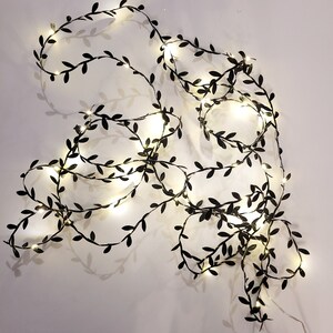 Extra Long Gothic Fairy Lights Black Wedding String Lights Garland Dark ...