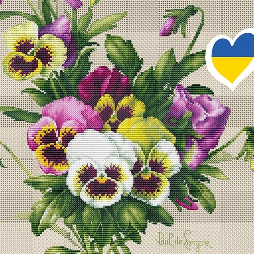 Sweet Pea Lansvit CROSS-STITCH PATTERN a-004p /flower - Etsy