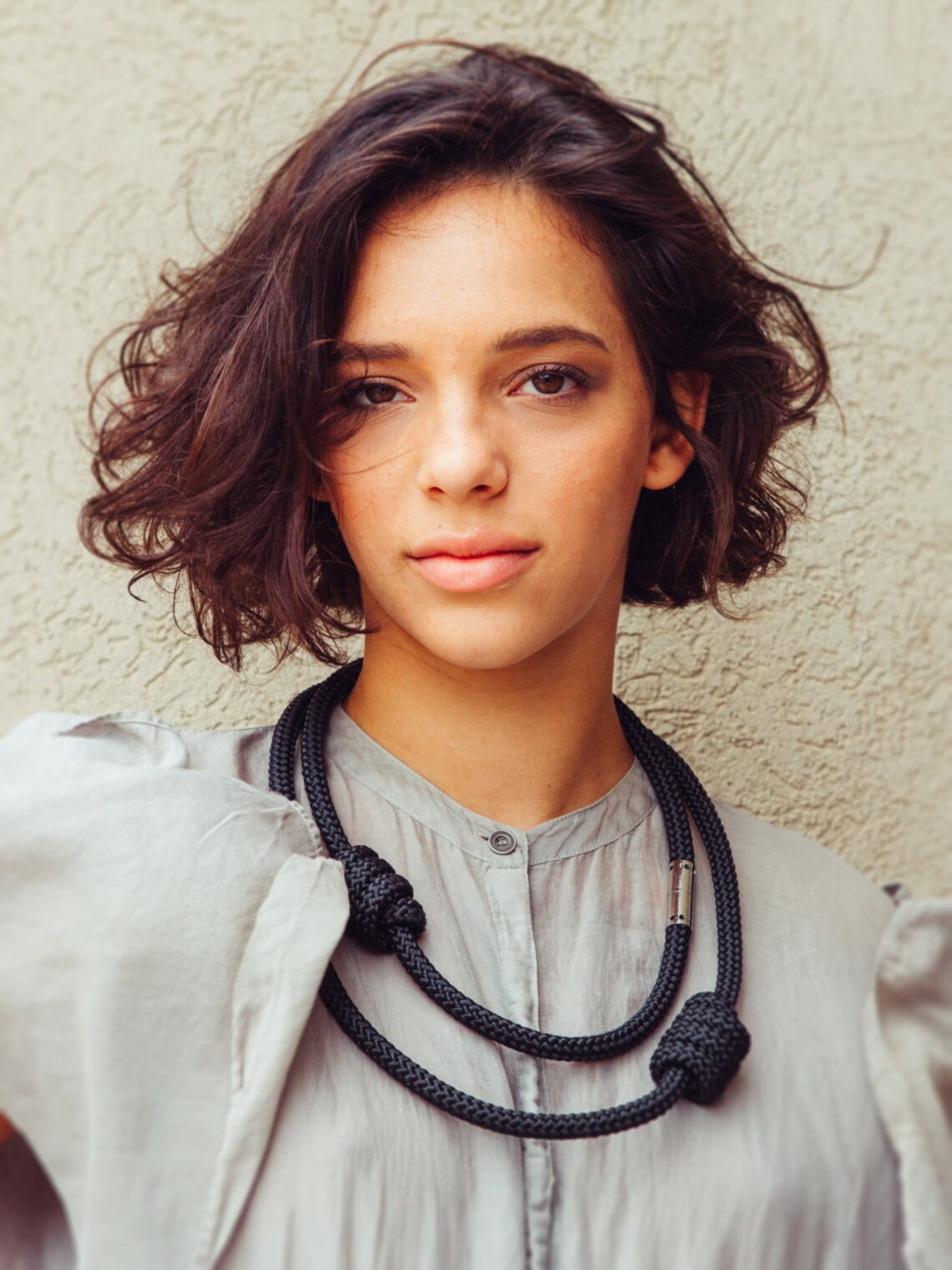 Black Rope Necklace Rope Knot Necklace Black Statement - Etsy