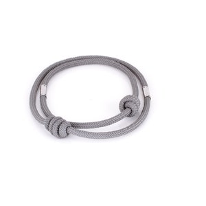 Grey Rope Necklace, Grey Statement Jewelry, Grey Knot Jewelry, Grey ...