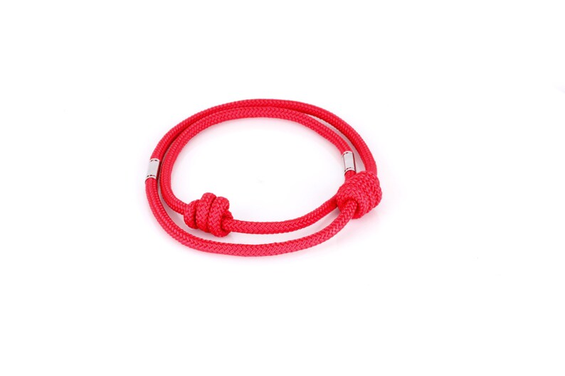 Red Rope Necklace, Red Braided Necklace, Red Knot Jewelry, Red ...