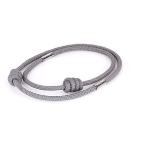 Grey Rope Necklace, Grey Statement Jewelry, Grey Knot Jewelry, Grey ...