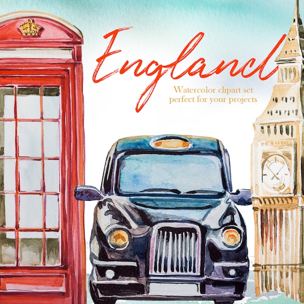 London Watercolor - Etsy