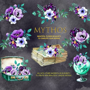 Watercolor Mythos Clipart Set,snake,wizard,magic,magisian,mythical ...