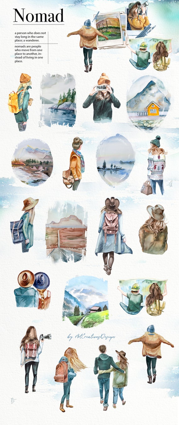 Nomadic People Clipart Drawings