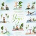 Watercolor Yoga Clipart Setmeditation Illustrationzen - Etsy