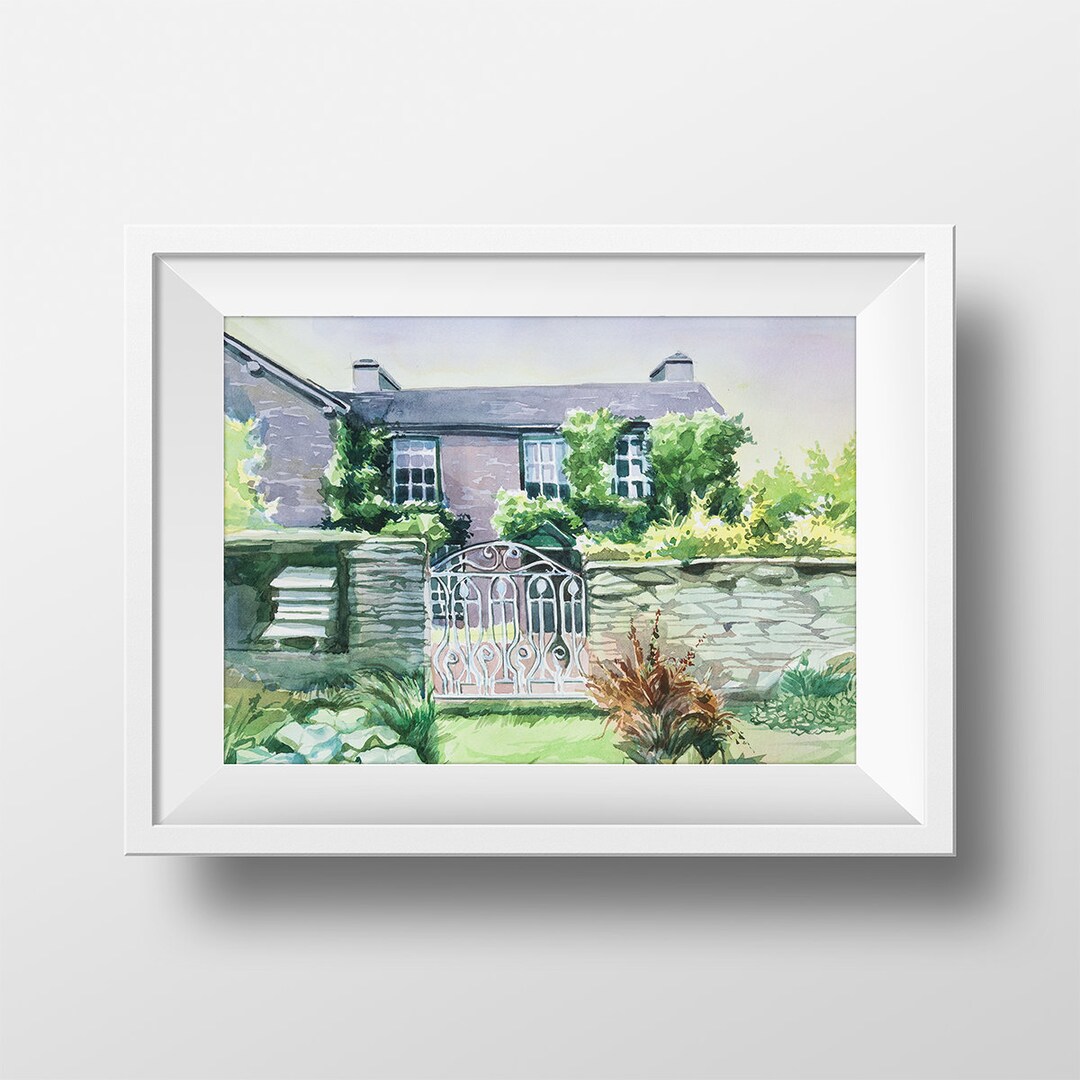 Watercolor Beatrix Potter House Print,book Lover Printable Poster ...