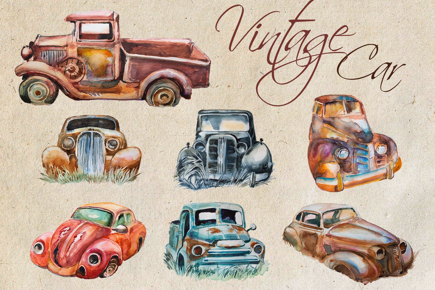 Vintage Auto Clipart