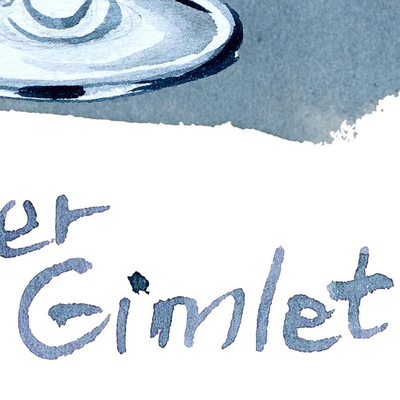 Cucumber Gimlet Cocktail Poster Printable,digital Print,watercolor Wall ...