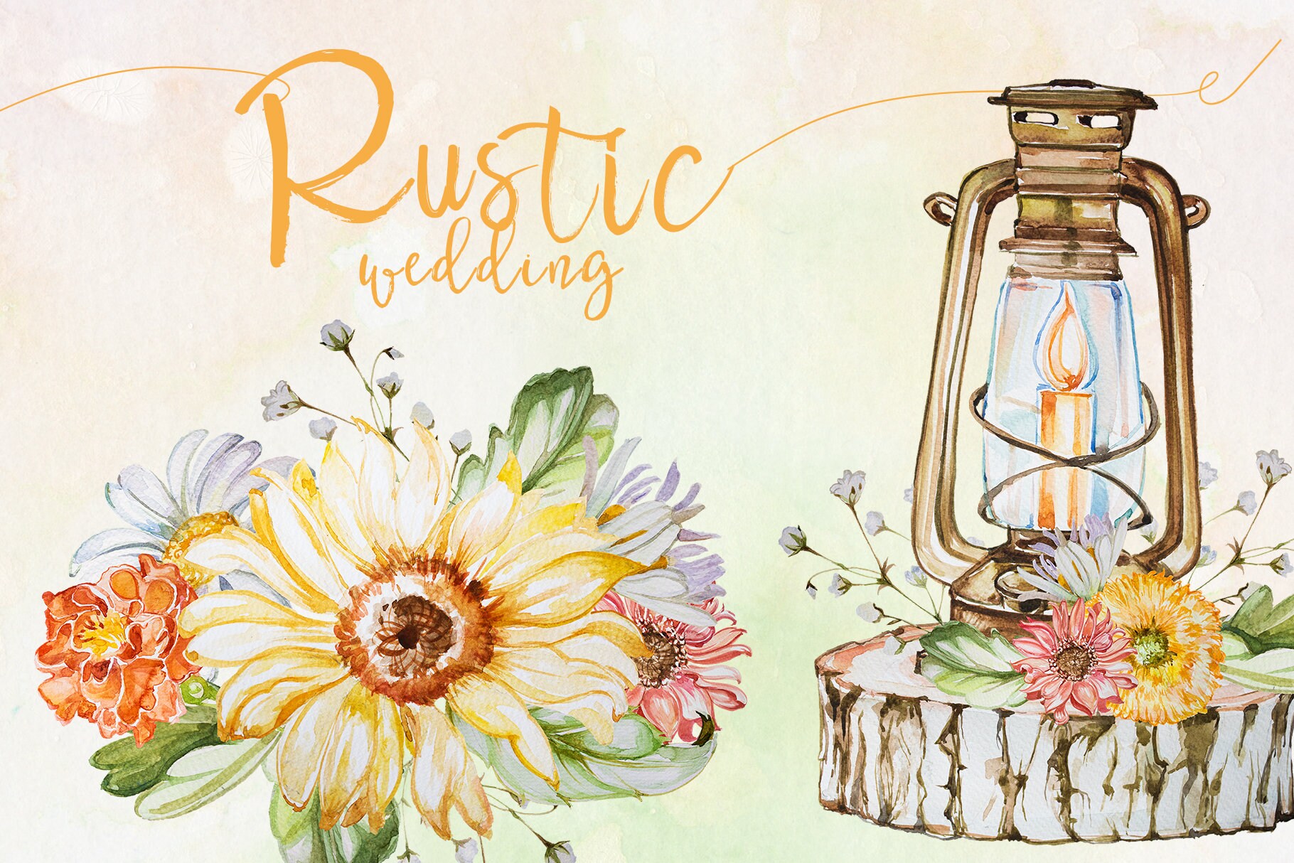 Country Wedding Clipart