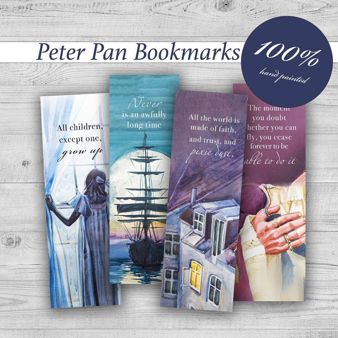 Peter Pan Bookmarks,faitytale Bookmark Printable,neverland,book Lover ...