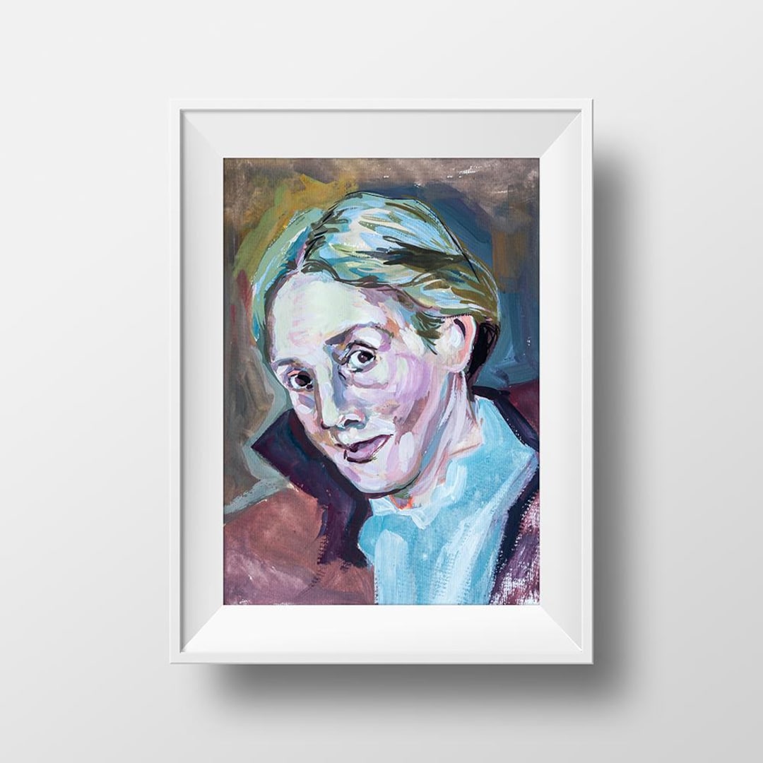 Virginia Woolf Print, Print of a Hand Painted Original Painting of a ...