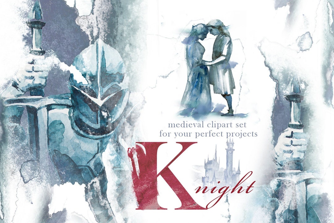 Watercolor Knight Clipart Set,medieval Cliaprt,handpainted,knight ...