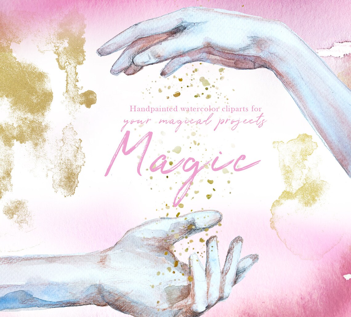 Watecolor Magic Clipart - Etsy
